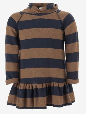 1+ in the family Girls Dress, Stretch Cotton Blend, Multicolour