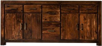 Massivmoebel24 Sideboard Sheesham 200x45x90 life honey lackiert METRO LIFE 134