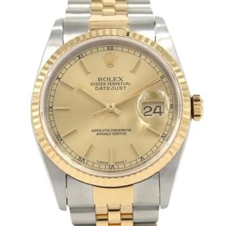 Rolex Datejust Pre-owned Acier Inoxydable Or Jaune Automatique - Homme - Pre-owned - Jaune - Taille: ONE Size