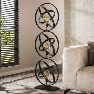 M&S Collection M&s - Lampadaire 3 lampes avec anneaux réglables 40x20x155 cm en métal noir