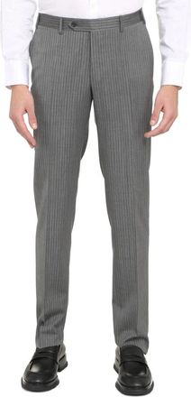 Canali Homme, Pantalons, Gris, Taille: XL Pantalon de Costume en Laine Tailleur