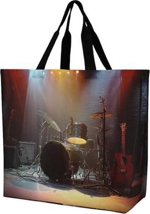 Generic Sc&egrave;ne Du Groupe De Rock Sac Courses Pliable Sacs Imperm&eacute;able Sac Fourre-Tout Pour Quotidienne Voyage Plage