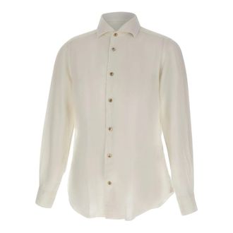 Eleventy Homme, Chemises, Blanc, Taille: 2XL Chemise en lin