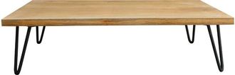 Miliboo Miliboo - Table basse rectangulaire bois manguier massif et métal noir L117 cm vibes