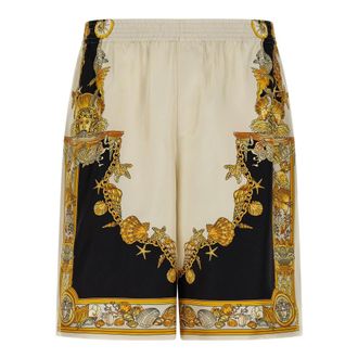 Versace Coral Theatre Silk Shorts - - Shorts - Herren - Mehrfarbig - L