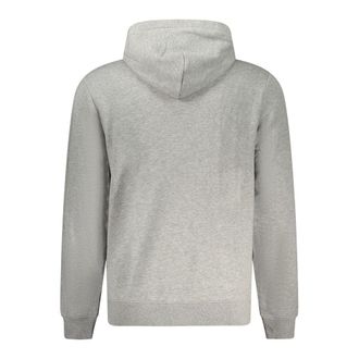 Napapijri Logo-Print Cotton Hoodie - Grey