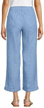 Lands End 7/8-Hose aus Leinen, Damen, Größe:44 regular, Blau, by Lands End