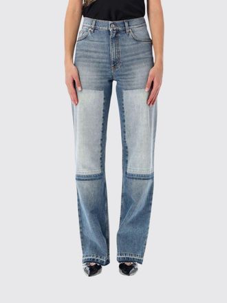 Stella McCartney Straight-Jeans mit hohem Bund und Patchwork-Muster aus Denim