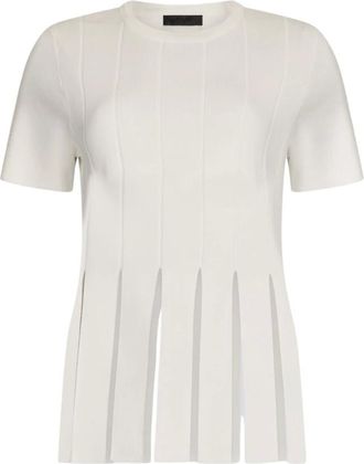 Liu Jo Femme, Pulls, Blanc, Taille: 38 FR Pull avec franges