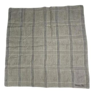Dior Foulard en soie vintage Pre-owned - Femme - Pre-owned - Gris - Taille: ONE Size