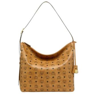 MCM Visetos Leder Schultertasche - - Bags - Damen - Braun - ONE SIZE