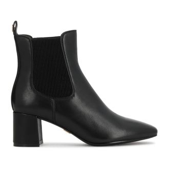Kazar Kazar Stiefeletten zum Hineinschl&uuml;pfen mit gerader Spitze und elastischen Eins&auml;tzen - - Shoes - Damen - Schwarzk - 39 EU
