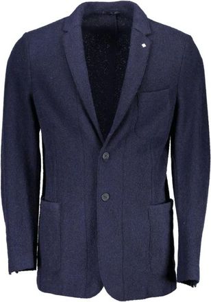 GANT Blaue Wollblazer Jacke - - Jackets - Herren - Blau - L