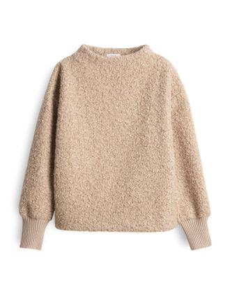 OPUS Damen Sweatshirt | GOBANO Regular Sweatshirt in Boucl&eacute; Optik Macadamia, 42