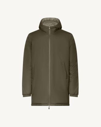 Jott Doudoune longue r&eacute;versible &agrave; capuche Army/Beige Amsterdam 2.0 - Taille 4XL