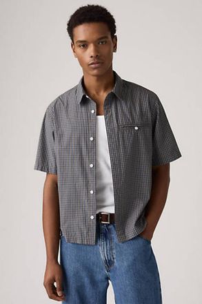 Levi's Zandt Cropped Shirt mit kurzen Ärmeln - Herren - Grau / Grau