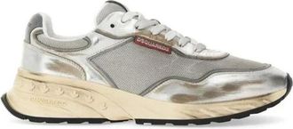 Dsquared2 Homme, Chaussures, Gris, Taille: 44 EU Baskets &agrave; lacets en cuir et polyester