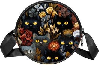 Generic Sac &agrave; bandouli&egrave;re circulaire pour femme, petit sac &agrave; bandouli&egrave;re avec fermeture &eacute;clair, bretelles r&eacute;glables, sac &agrave; main rond d&eacute;contract&eacute; pour femmes e