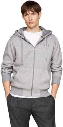 Tommy Hilfiger Herren Hoodie mit Reißverschluss Logo Fur Lined mit Taschen, Grau (Medium Grey Heather), 3XL