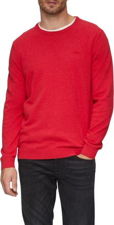 s.Oliver Baumwollpullover mit Logo-Stickerei