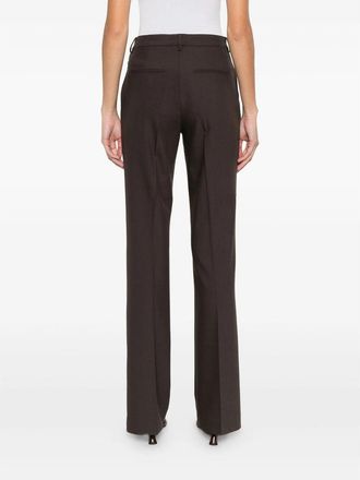 Aya Muse Seam Detail Flared Trousers - Brown