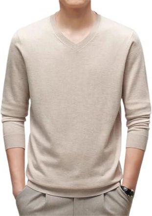 Generic Pull &agrave; col en V pour homme - Doux et confortable - Style d&eacute;contract&eacute; - Manches longues - Pour affaires, 1907, XL