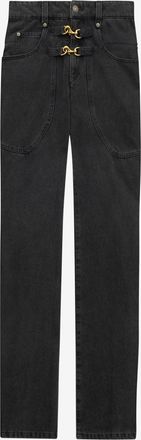 Isabel Marant Pantalon Brinley - Femme - Noir D&eacute;lav&eacute; - Taille 34 - Isabel Marant