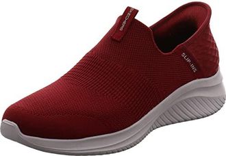 Skechers Baskets Ultra Flex 3.0 Smooth Step pour Homme, Bordure en Tricot Bordeaux, 40 EU