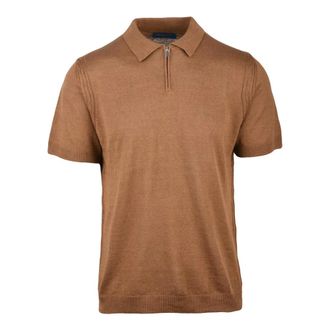 Daniele Fiesoli Homme, Tops, Brun, Taille: 2XL Polo en maille