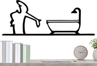 Generic D&eacute;coration murale 2D en fer pour salon, salle de bain, chambre, balcon, dortoir, salon, studio