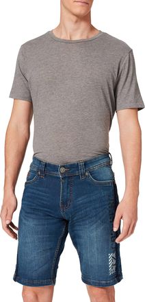 Timezone Herren Slim Scottytz Jeans Shorts, Heritage Blue Wash, 32W EU