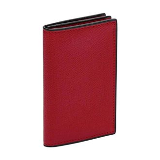 Valextra Femme, Accessoires, Rouge, Taille: ONE Size Porte-cartes de visite &agrave; soufflet
