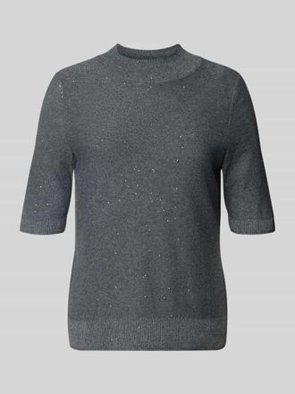 s.Oliver Black Label Pullover mit Glitzer-Applikation