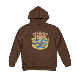Generic Sweatshirt Danemark Doublure Polaire Danemark Embl&egrave;me National Lettres Graphiques Pull Col Rond Manches Longues Coupe Ample Sweat V&ecirc;tements Plusieurs 