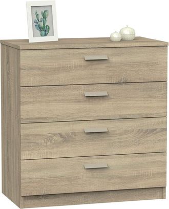 PEGANE Pegane - Commode Meuble de rangement coloris Cambrian - Hauteur 78 x Longueur 74 x Profondeur 40 cm