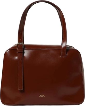 A.P.C. A.p.c., Femme, Sacs, Brun, Taille: ONE Size Sac &agrave; main structur&eacute; en cuir