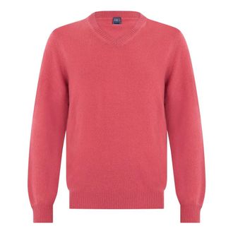 Fedeli Kaschmir-Pullover mit V-Ausschnitt - - Knitwear - Herren - Rosa - L
