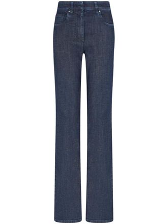 Giorgio Armani jean évasé à taille haute - Bleu