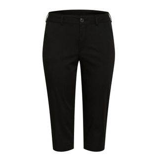 Kaffe Curve Schwarze Capri Hose Straight-Leg - - Trousers - Damen - Schwarzk - 5XL