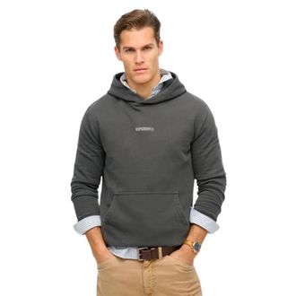 Superdry Logo Sweatshirt mit Verstellbarer Kapuze - - Sweatshirts & Hoodies - Herren - Schwarzk - S