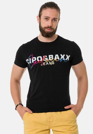 Cipo & Baxx T-Shirt T-Shirt mit Rundhalsausschnitt