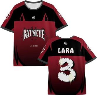 Generic Katseye Merch Jersey T-shirt col rond manches courtes Sportwear Tee Hommes Femmes Outdoor Streetwear Tops, a04, S