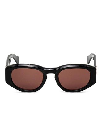Vivienne Westwood lunettes de soleil &agrave; monture ovale - Noir