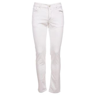Jacob Cohen Homme, Pantalons, Blanc, Taille: W40 Jean Slim Fit Bard