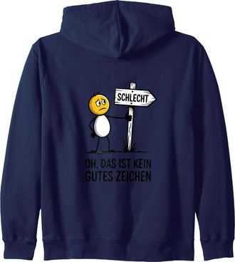 Mapanoli Design Oh Das Ist Kein Gutes Zeichen - Lustiger Spruch Kapuzenjacke