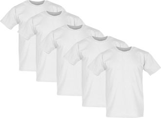 Fruit Of The Loom Valueweight T Shirt 5er-Pack Herren, Wei&szlig; (White), 5XL
