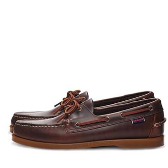Sebago Docksides Portland Waxed, Boat Shoe Homme, Brown-Honey, 43 EU