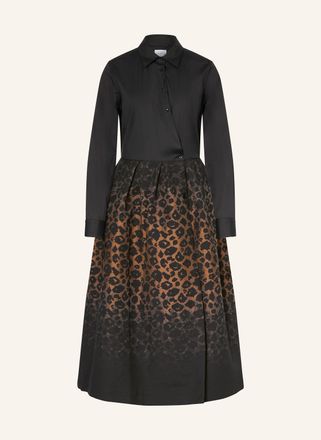 Sara Roka Sara Roka Hemdblusenkleid Im Materialmix braun