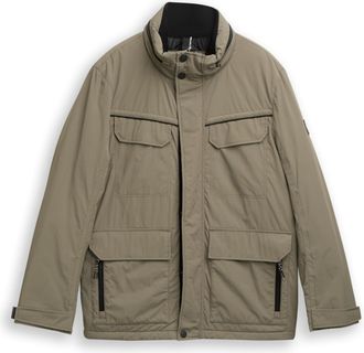Tom Tailor Herren 1046980 Feldjacke mit aufgesetzten Taschen, 32097-Smokey Olive Green, XL