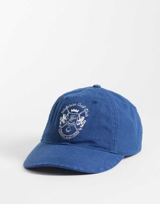 Tommy Hilfiger Kappe aus gewaschener Baumwolle in Blau mit Wappen-Logo